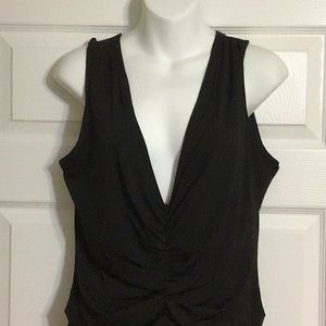 Shape FX | Tops | Spiegel Shape Fx Black Rouched Tunic | Poshmark
